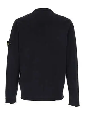 Stone Island Cotton Crewneck Sweater With Logo Patch - Multicolor