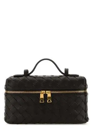 Bottega Veneta Dark Leather Vanity Case - Brown