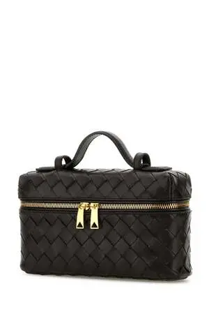 Bottega Veneta Dark Leather Vanity Case - Brown