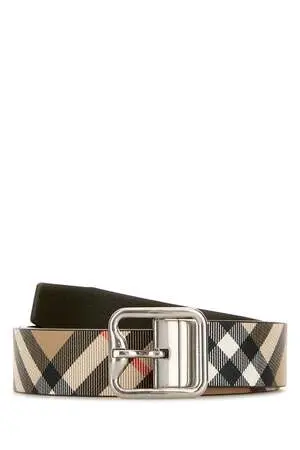 Burberry Printed E-canvas Reversible Belt - Multicolor