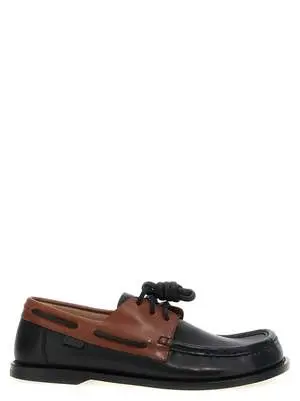 Loewe Campo Calfskin Leather Boat Shoe - Multicolor