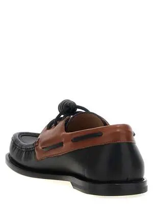 Loewe Campo Calfskin Leather Boat Shoe - Multicolor