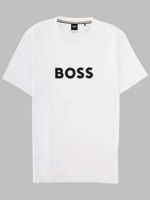BOSS T-shirt Con Stampa Logo - White