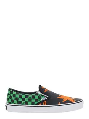 Valentino Garavani Low Top Sneakers With Check And Palm Print - Multicolor