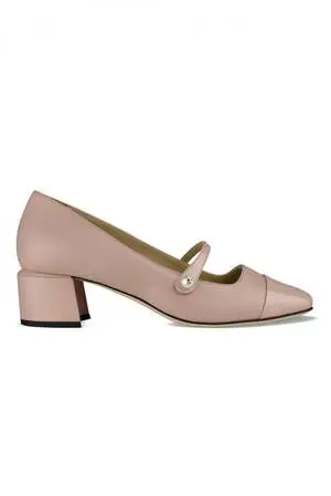 JIMMY CHOO Elisa 45 Block Heel Pumps With Pearl Detail - Pink