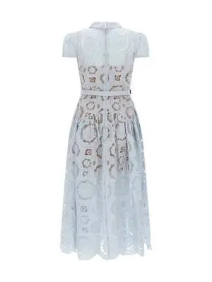 SELF-PORTRAIT Lace Midi Dress - Multicolor