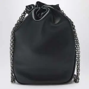 ROGER VIVIER Nano Pilgrim" Leather Bucket Bag With Crystal Embellishment - Black