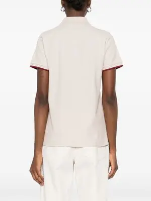 Moncler Logo Patch Cotton Polo Shirt - Multicolor