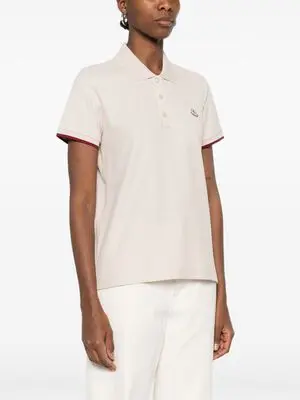 Moncler Logo Patch Cotton Polo Shirt - Multicolor