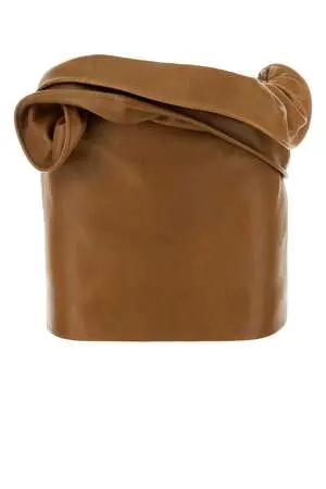 Magda Butrym Leather Mini Skirt - Brown