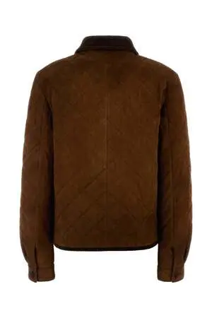 Miu Miu Quilted Suede Jacket