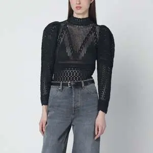 Isabel Marant Étoile Dahara Openwork Knit Top - Black
