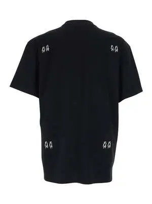 44 LABEL GROUP Crew Neck T-shirt With Logo On Front And Back In Cotton For