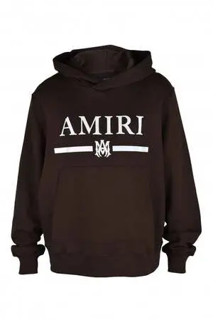 Amiri Cotton Hooded Sweatshirt With Logo Print - Brown