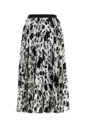 Sacai Printed Satin And Tulle Skirt - Multicolor