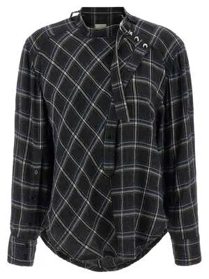 Isabel Marant Étoile Gerla Tartan Wool Blend Blouse