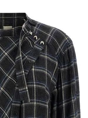 Isabel Marant Étoile Gerla Tartan Wool Blend Blouse