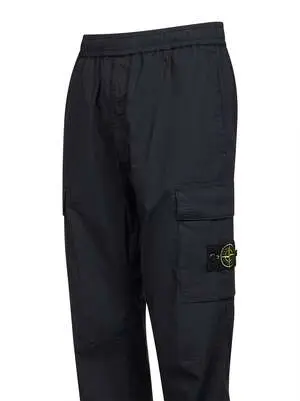 Stone Island Blue Parachute Canvas Cargo Trousers - Multicolor