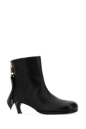 Sacai Leather Ankle Boots - Black
