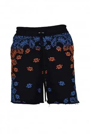 Amiri Printed Cotton Shorts - Black
