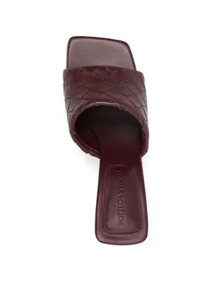 Bottega Veneta Woven Leather Block Heel Mules