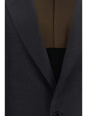 Brunello Cucinelli Wool Houndstooth Jacket - Black