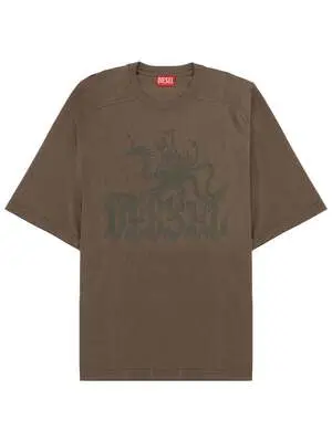DIESEL® Diesel Men T-Shirt Jussi Con Logo Brown