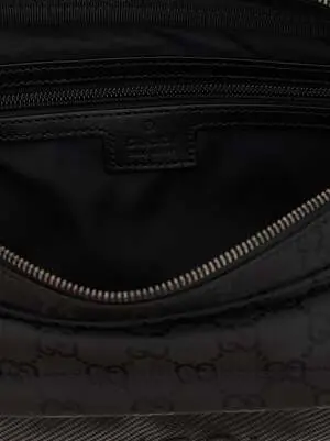 Gucci Gg Nylon Waist Bag With Rubber Logo Detail