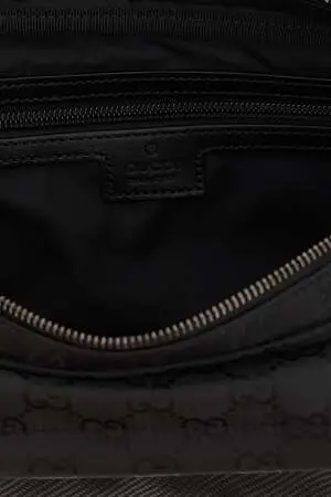 Gucci Gg Nylon Waist Bag With Rubber Logo Detail