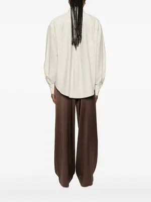 Brunello Cucinelli Embroidered Cotton Shirt - Multicolor