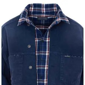 Balenciaga Patched Shirt Jacket - Blue