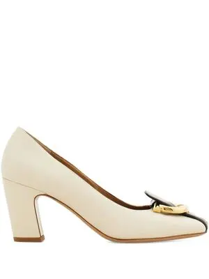 FERRAGAMO Leather Pumps With Gancini Buckle - Multicolor