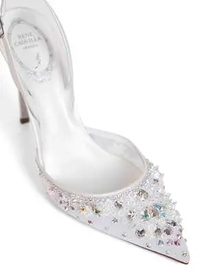 Rene Caovilla Crystal-embellished Slingback Pumps