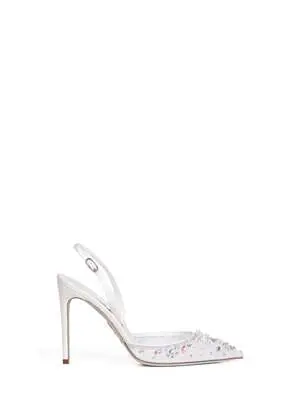 Rene Caovilla Crystal-embellished Slingback Pumps - Multicolor