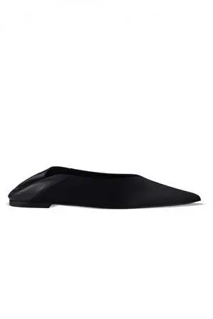 Saint Laurent Satin Pointed Toe Mules