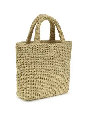 Prada Raffia Handbag - Cream