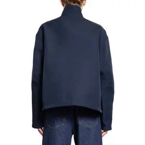 Gucci Wool Blend Jacket With Embroidered Logo - Blue