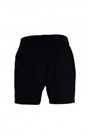 Amiri Elasticated Waist Swim Shorts With Drawstring And Logo Print - Black