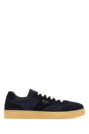 Prada Suede And Re-nylon Sneakers - Blue