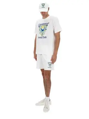 Casablanca Tennis Club Shorts - White