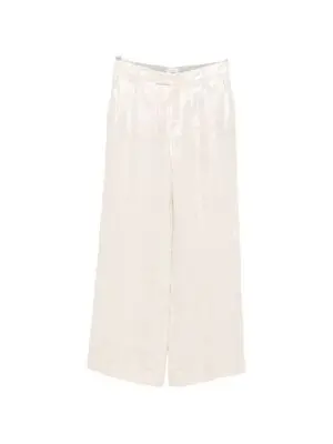 Brunello Cucinelli Beige Linen Trousers - Multicolor