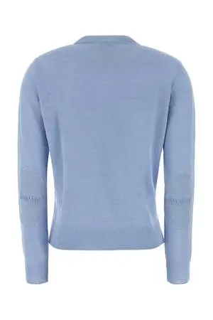 Max Mara Powder Linen Fervore Sweater - Blue