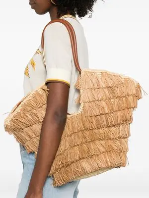 Zimmermann Goldentime Raffia Tote Bag