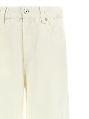 Brunello Cucinelli Cotton And Linen Blend Trousers - Multicolor