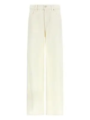Brunello Cucinelli BRUNELLO CUCINELLI Cotton And Linen Blend Trousers Multicolor