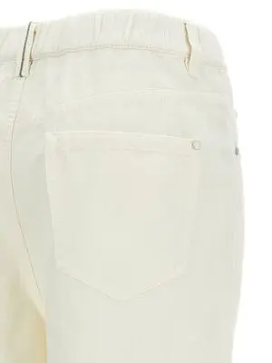 Brunello Cucinelli Cotton And Linen Blend Trousers - Multicolor