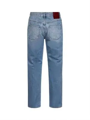 Gucci Light Blue Cotton Denim Slim-fit Jeans - Multicolor