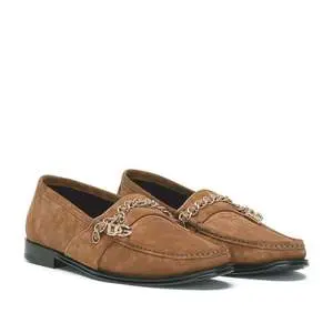 Dolce & Gabbana Suede Loafers With Logo Charm Detail