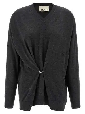 Isabel Marant Étoile Chiraz V-neck Wool And Viscose Sweater - Gray