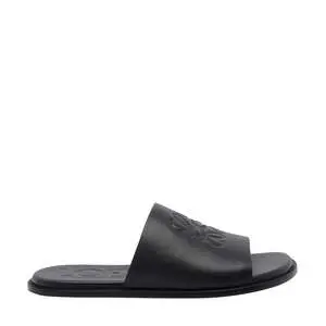 Loewe Anagram Embossed Leather Slides